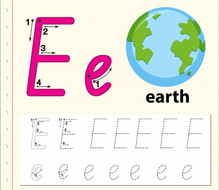 آموزش حرف E به کودکان با مثال